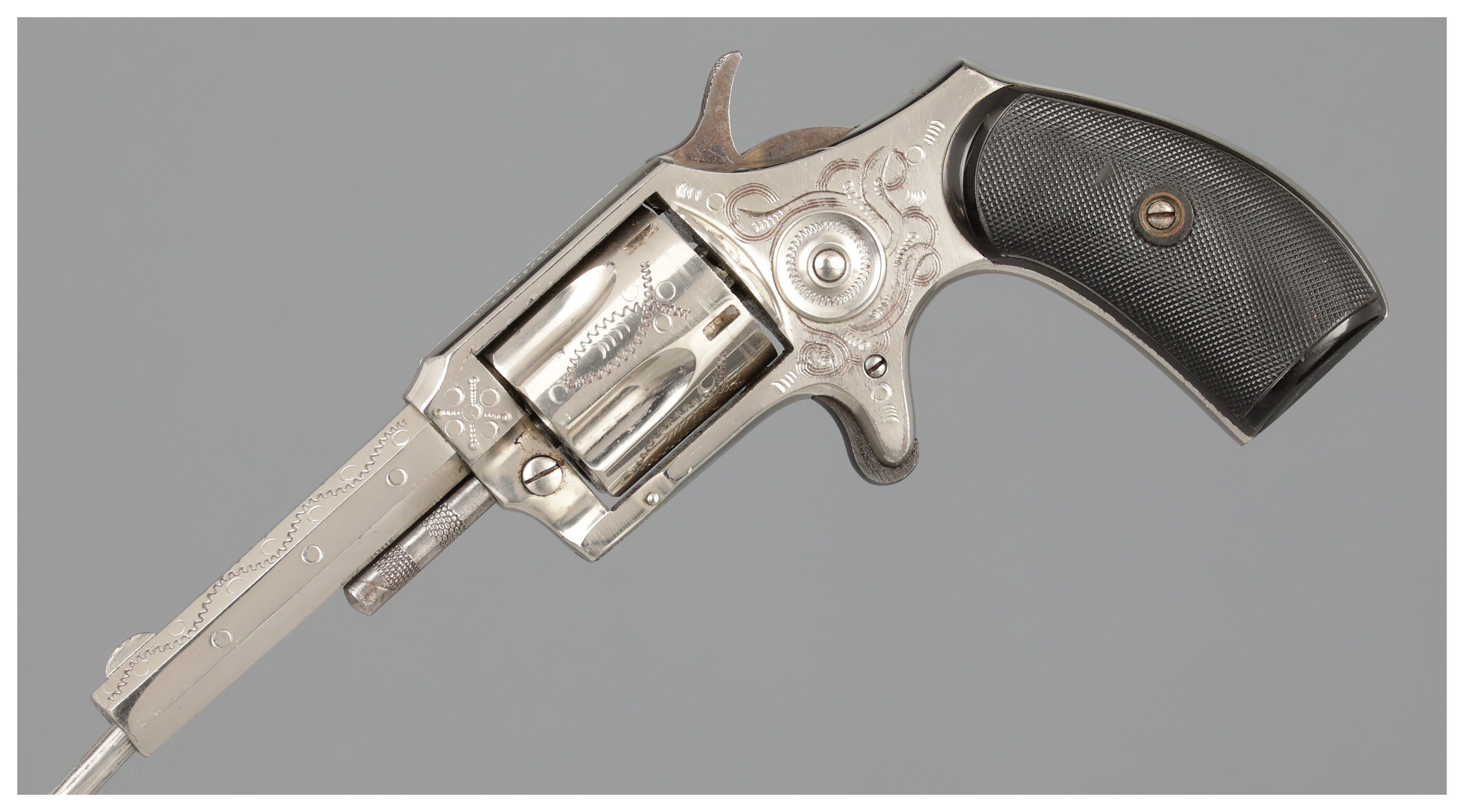 Engraved Lee Arms Co. Red Jacket No. 4 Spur Trigger Revolver | Rock ...