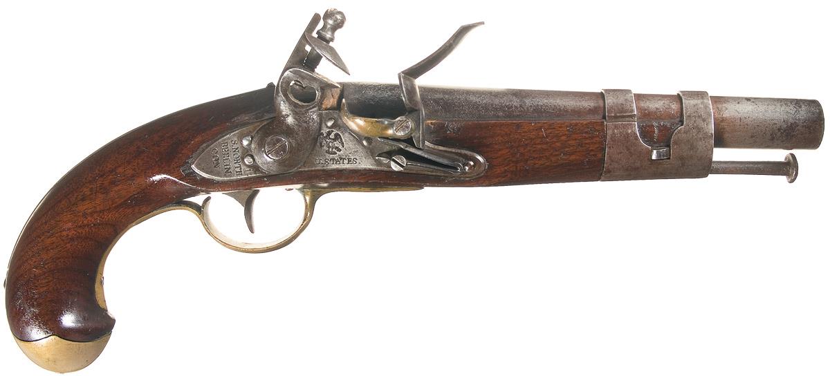 Rare U.S. North Model 1811 Transition Flintlock Pistol | Rock Island ...