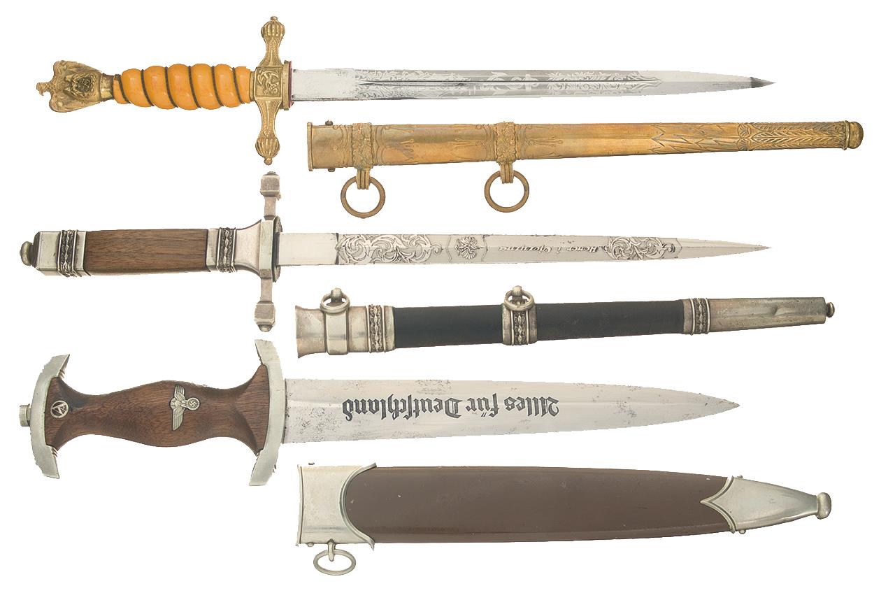 Two Nazi Daggers and One Polish Dagger, with Sheaths | Rock Island Auction