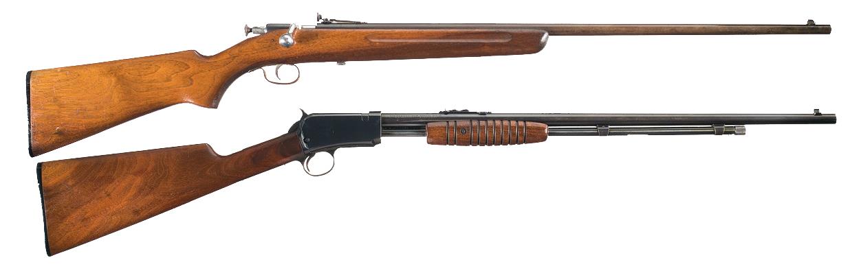 Two Winchester Rifles -A) Winchester Model 68 Single Shot Rifle | Rock ...