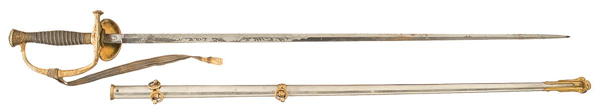 Presentation U.S. 1860 Pattern Staff and Field Officer's Sword w | Rock ...