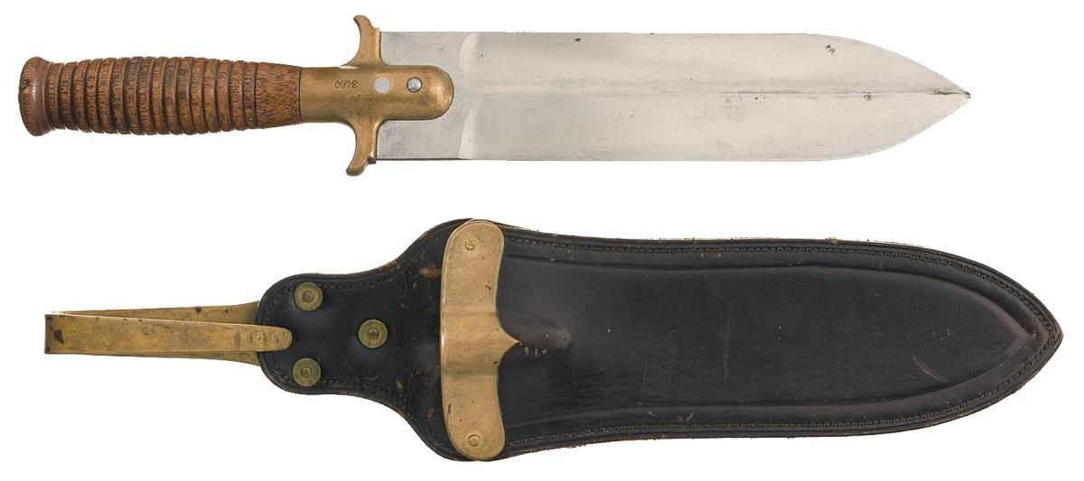 U.S. Springfield Model 1880 Hunting Knife with Sheath | Rock Island Auction