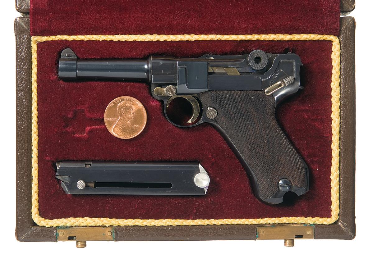 Cased Miniature DWM American Eagle Luger Semi-Automatic Pistol | Rock ...