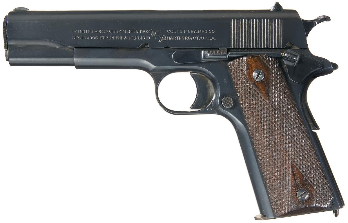 WWI U.S. Colt Model 1911 'Black Army' Semi-Automatic Pistol | Rock ...