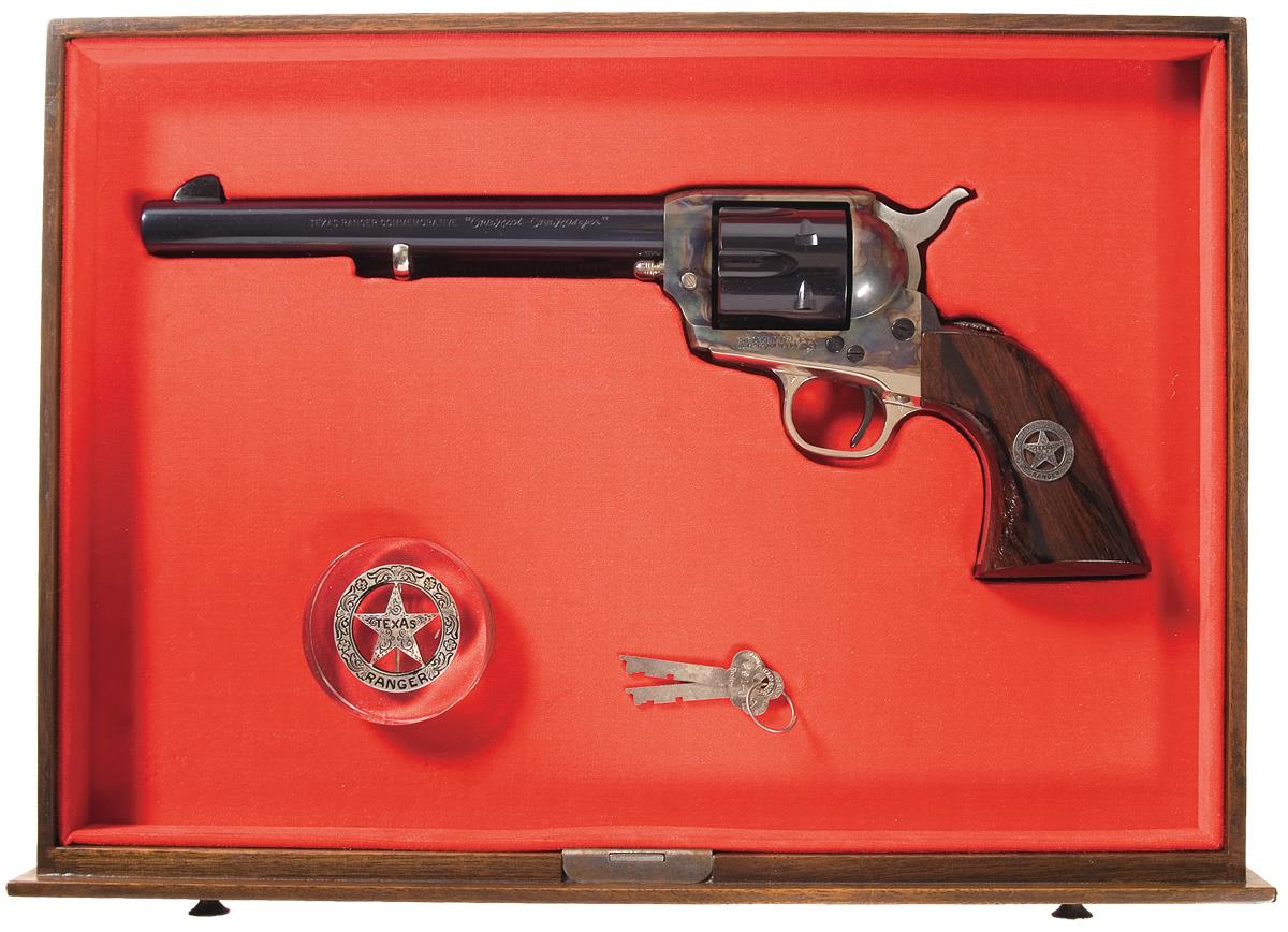Cased Colt Texas Ranger Commemorative Single Action Revolver | Rock ...