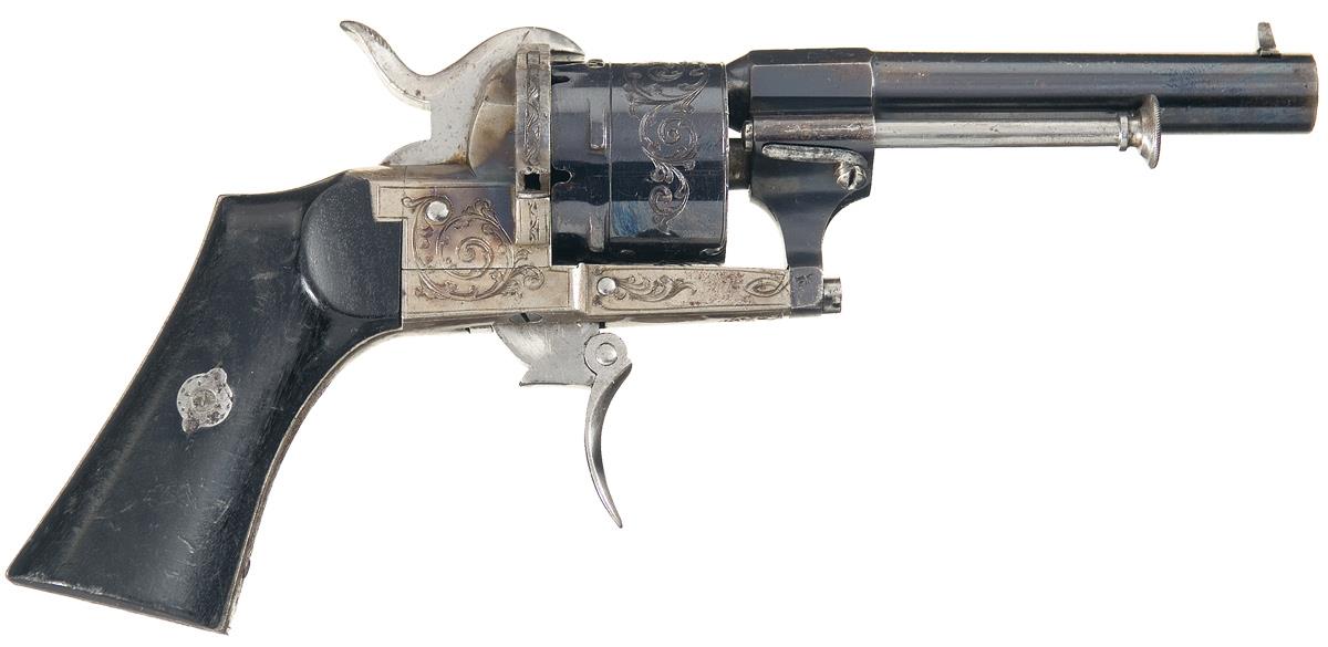 Excellent Belgian E. Le Faucheux Pinfire Pocket Revolver | Rock Island ...