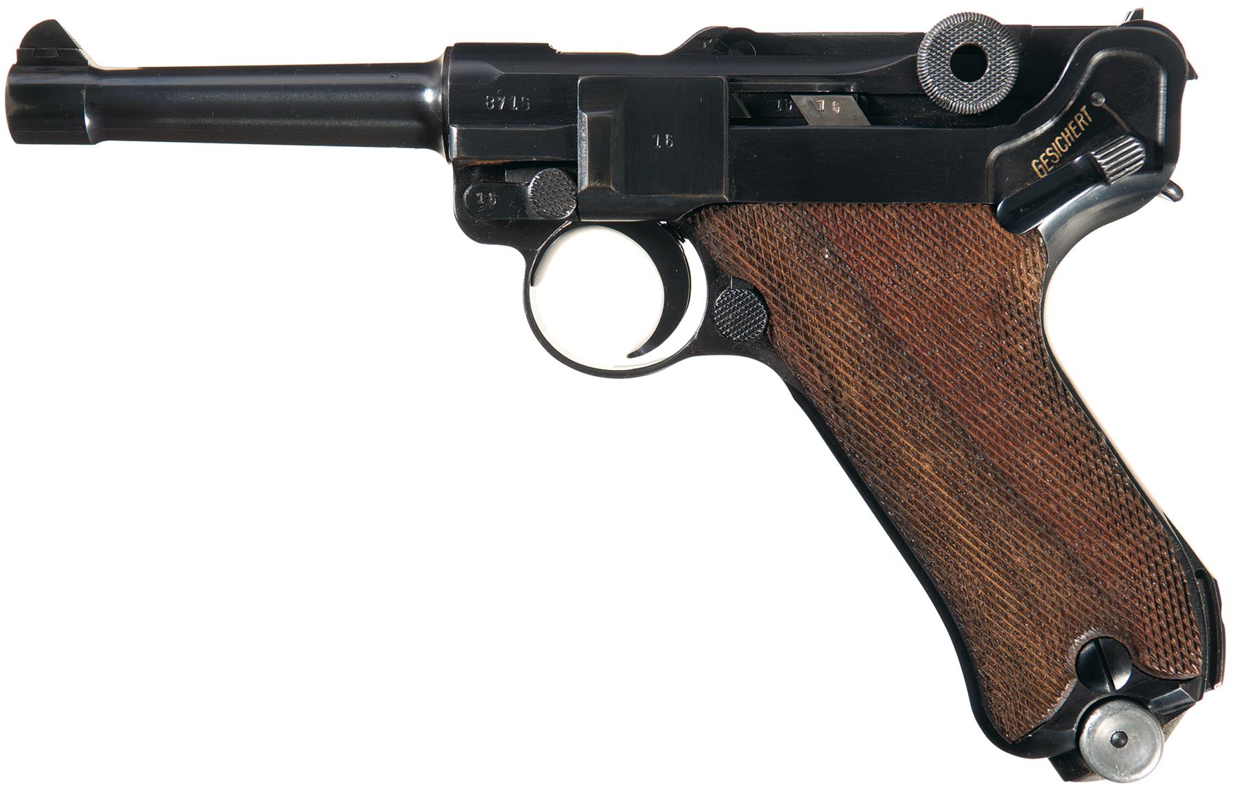 Outstanding WWII Nazi 1940 '42' Code Mauser Luger Pistol | Rock Island ...