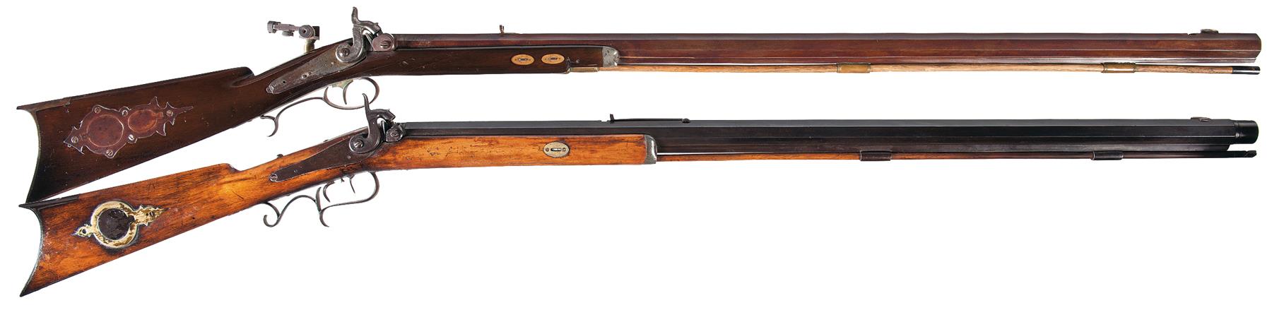 Two Half Stock Ohio Percussion Rifles | Rock Island Auction