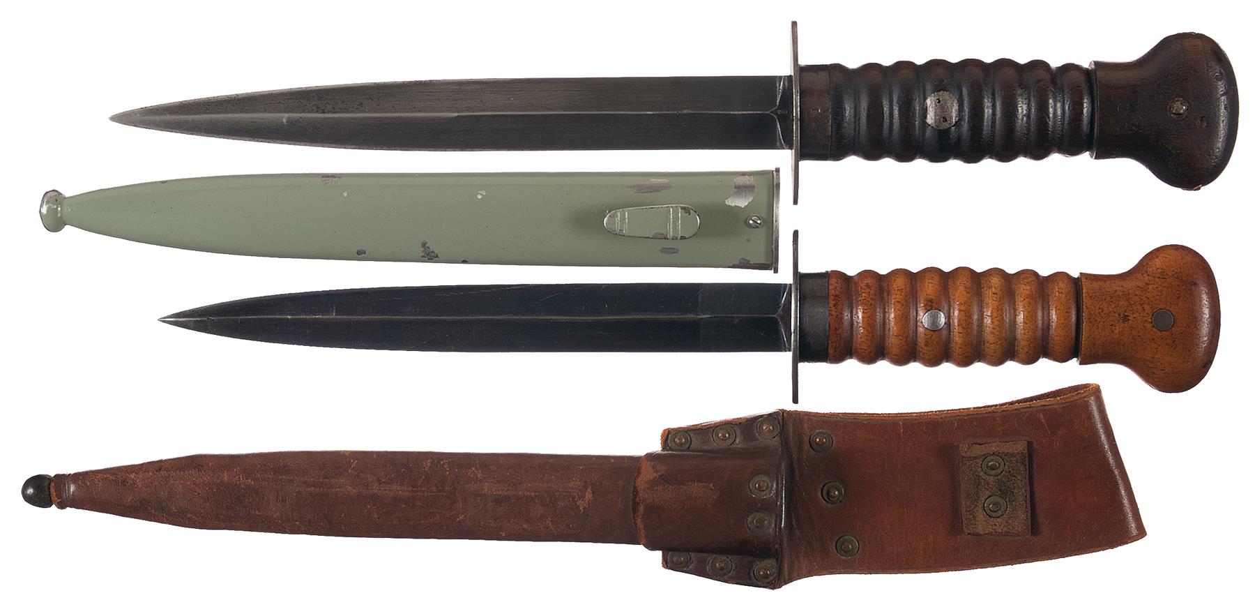 Two Dutch Fighting Daggers with Sheaths | Rock Island Auction