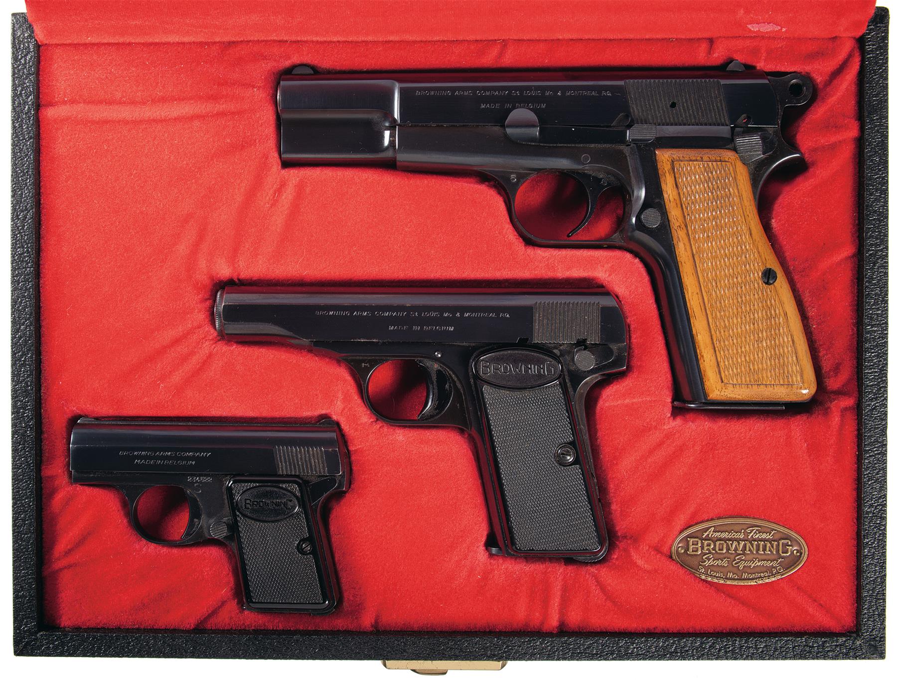 Cased Browning Three Pistol Set | Rock Island Auction Cased Browning Three Pistol Set | Rock Island Auction