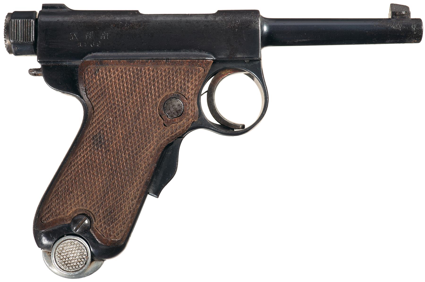 Japanese Baby Nambu Semi-Automatic Pistol with Matching Magazine | Rock ...