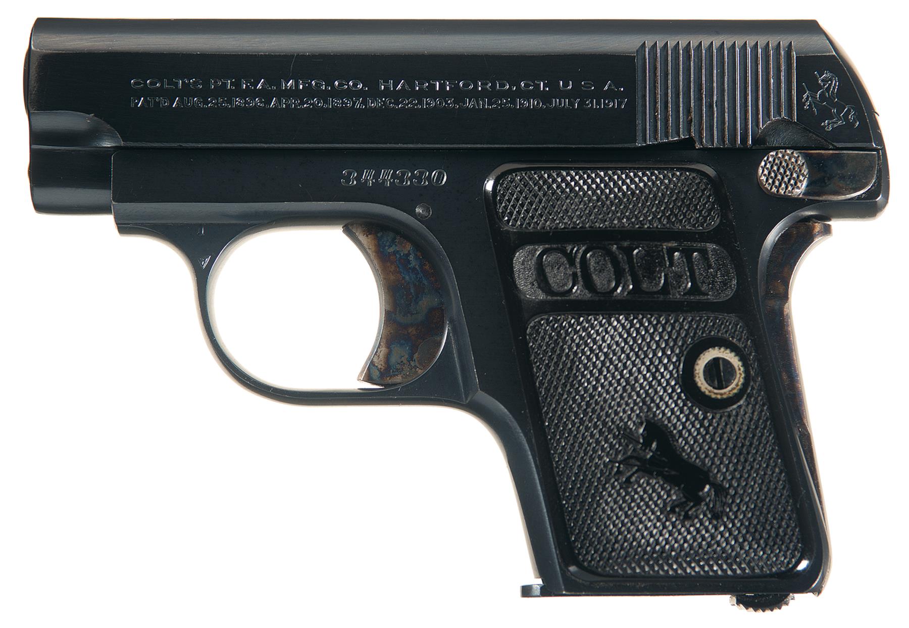 Colt Model 1908 25 Hammerless Pocket Semi-Automatic Pistol | Rock ...