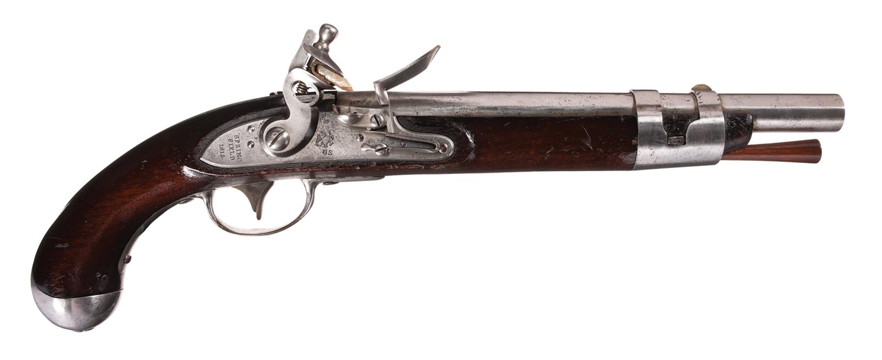 Rare U.S. Springfield Armory Model 1817 Flintlock Pistol | Rock Island ...