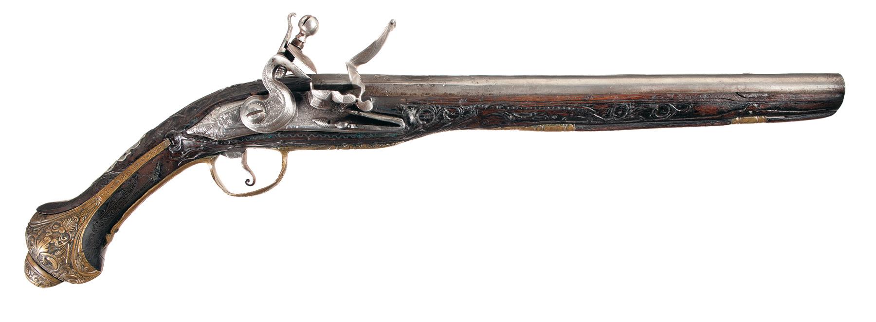 Engraved Mediterranean Flintlock Pistol | Rock Island Auction