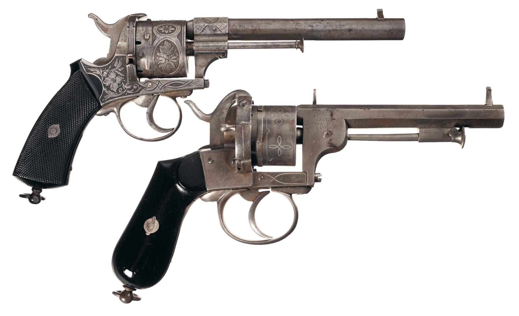 Two DA Pinfire Revolvers | Rock Island Auction