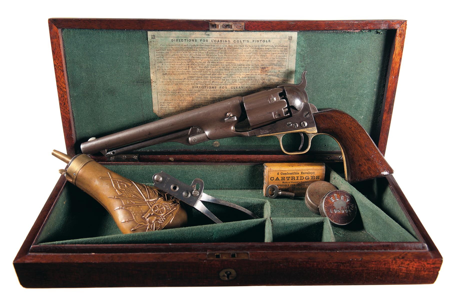 Custom Cased Colt Model 1860 Army Revolver with Fluted Cylinder | Rock ...