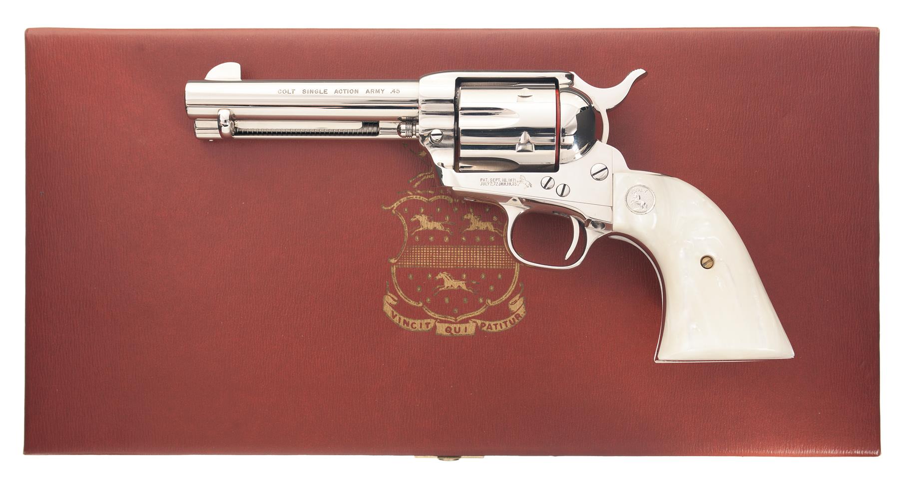Cased Custom Colt Single Action Army Revolver with Case | Rock Island ...