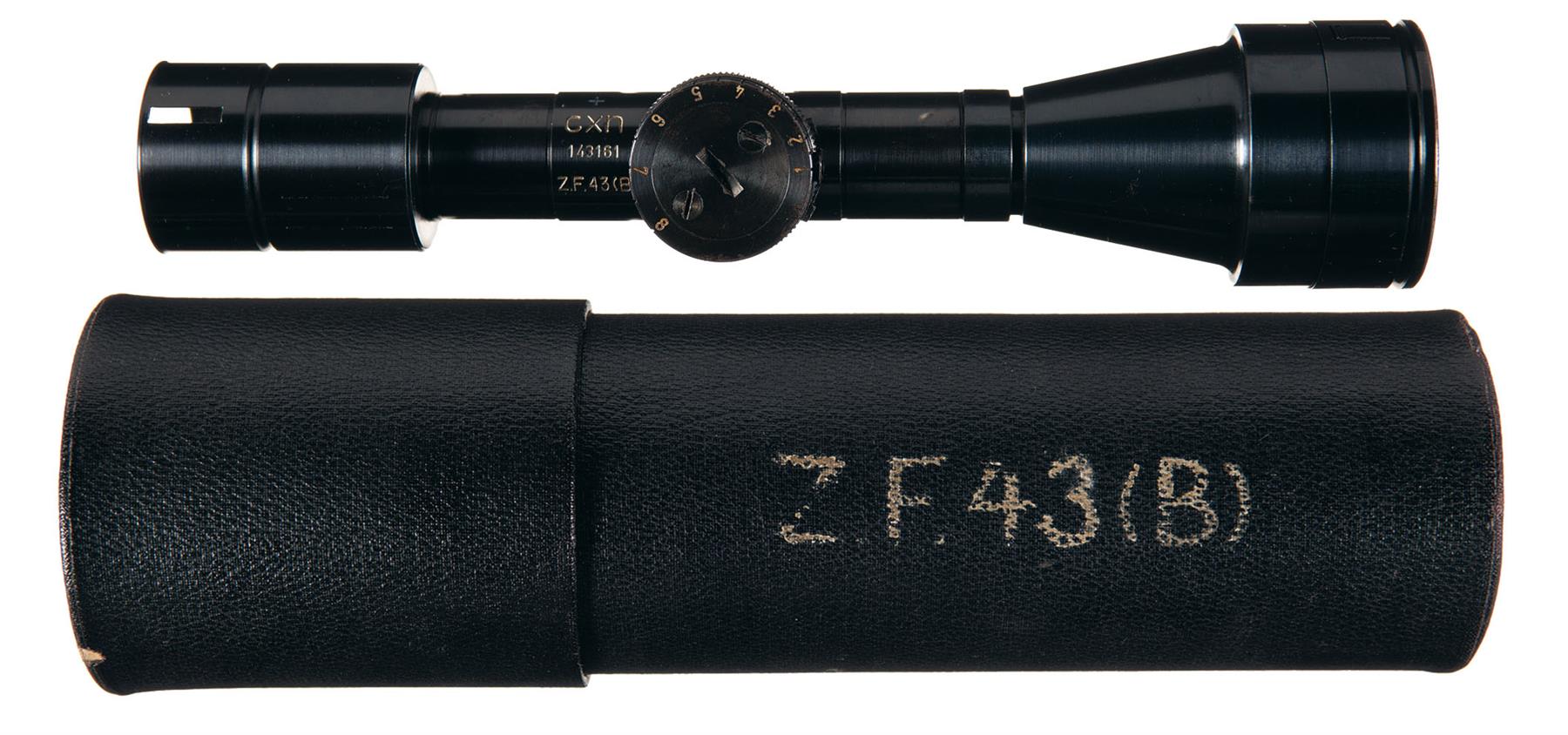 Rare Experimental Nazi ZF-43(b) Rifle Scope with Case | Rock Island Auction