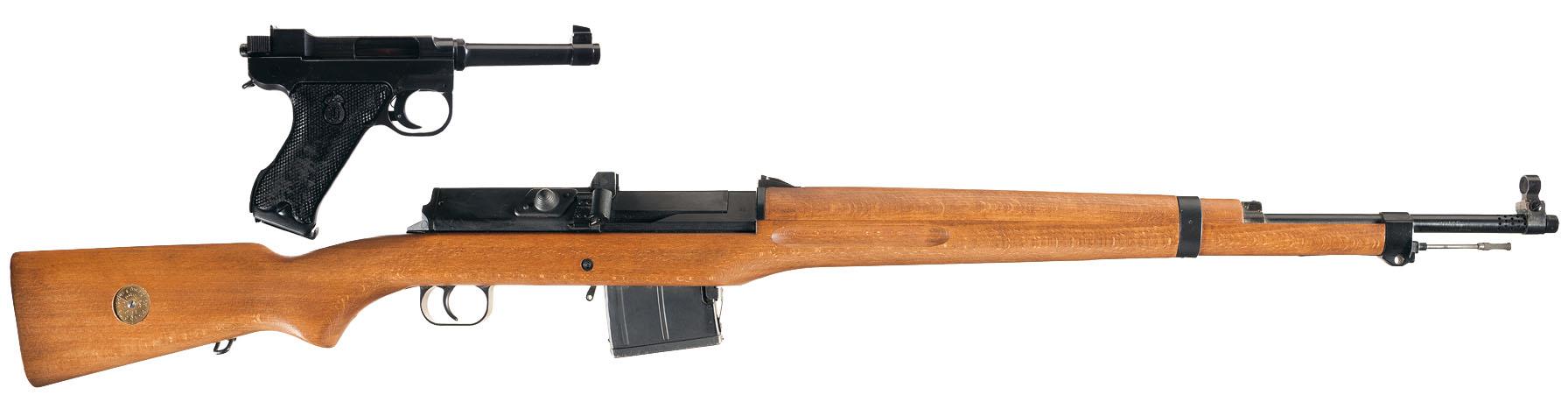 Two Swedish Firearms -A) Husqvarna Semi-Automatic Pistol | Rock Island ...