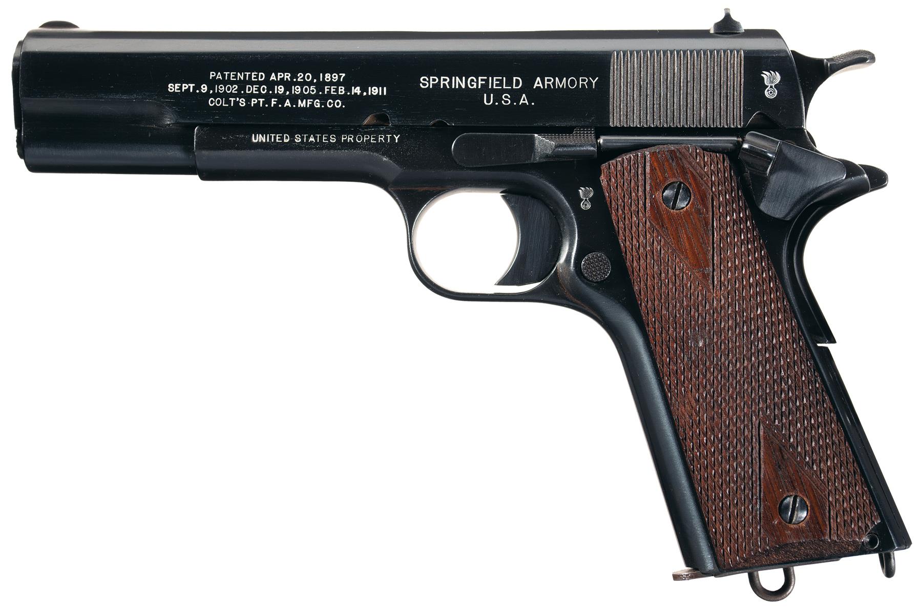 WWI U.S. Springfield Armory Model 1911 Semi-Automatic Pistol | Rock ...