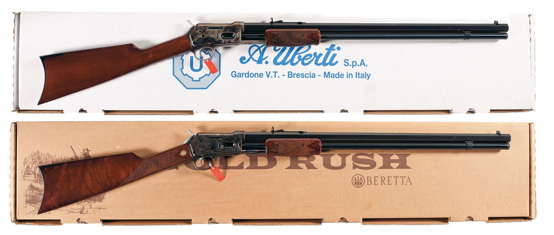 Two Uberti Replica Colt Lightning Slide Action Rifles | Rock Island Auction