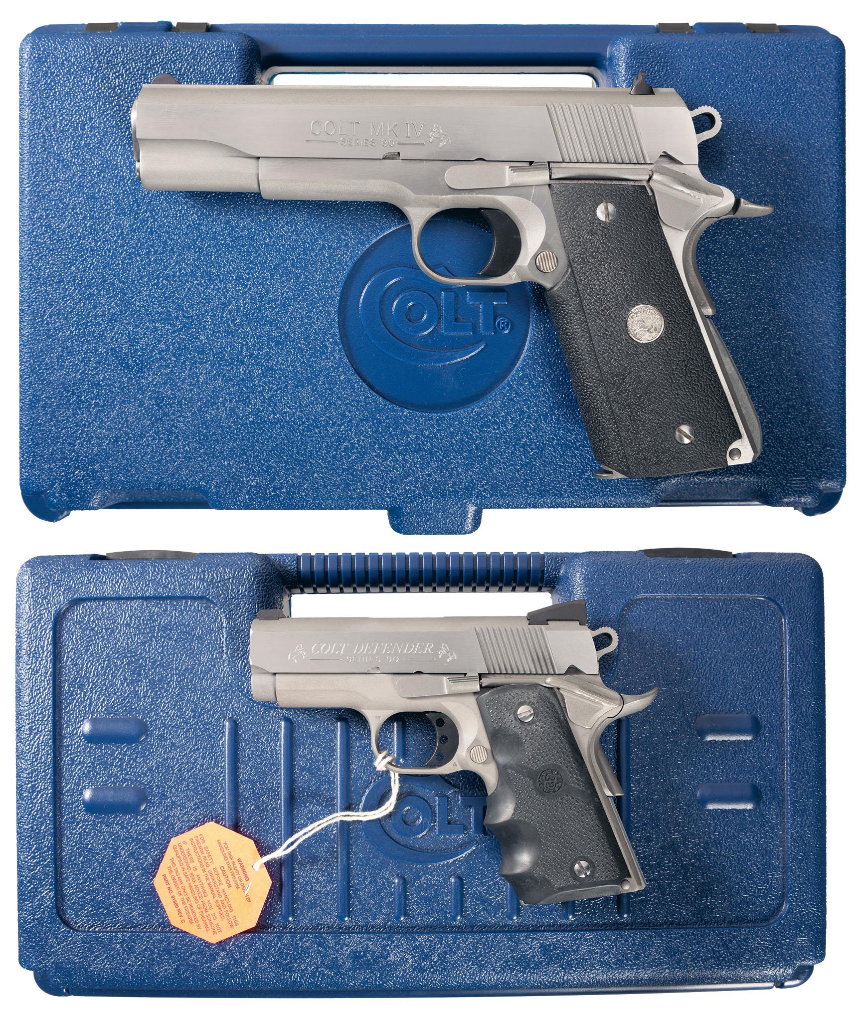 Two Cased Colt Semi-Automatic Pistols | Rock Island Auction