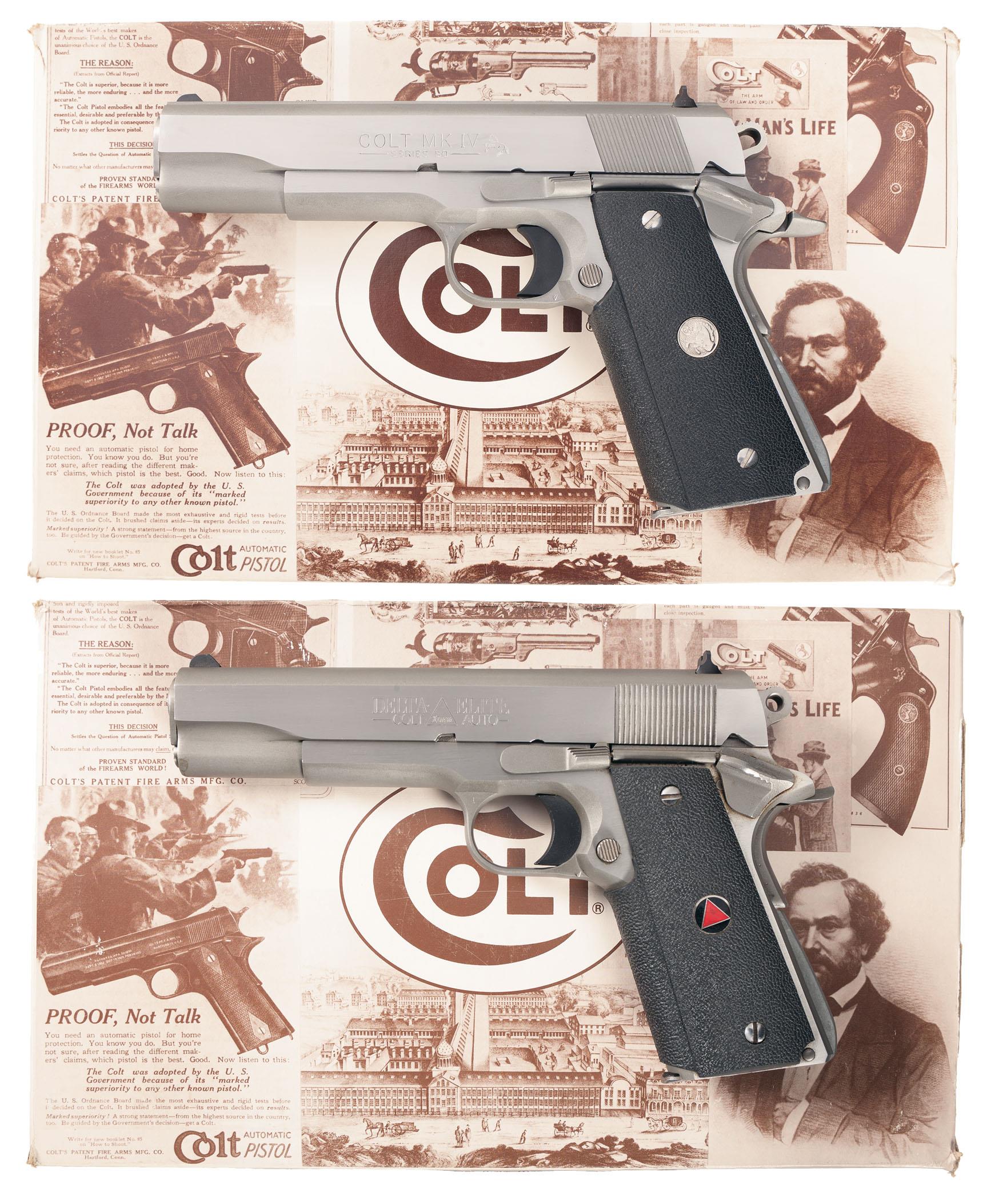 Two Boxed Colt Semi-Automatic Pistols | Rock Island Auction