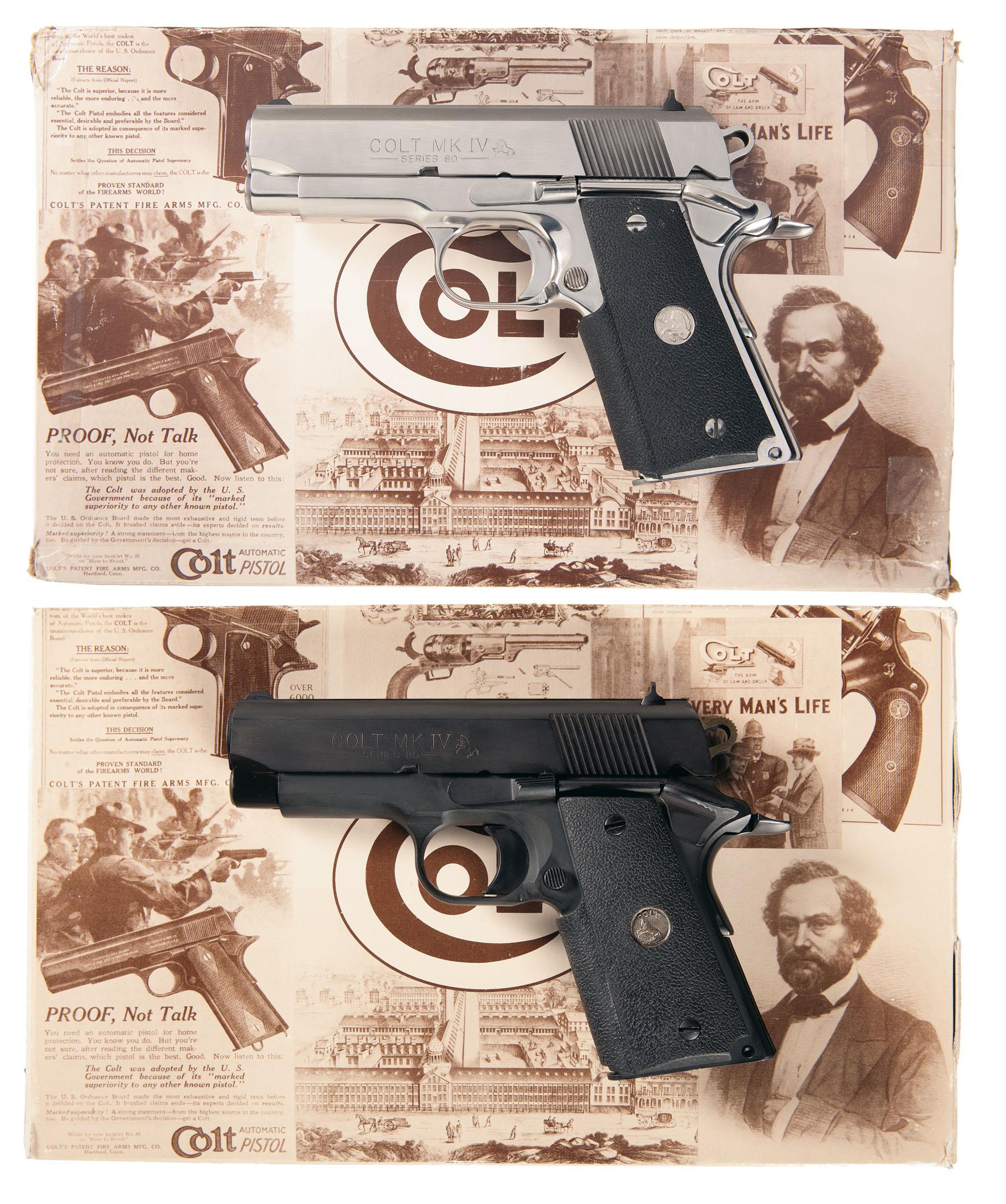 Two Boxed Colt Officers Model Semi-Automatic Pistols | Rock Island Auction
