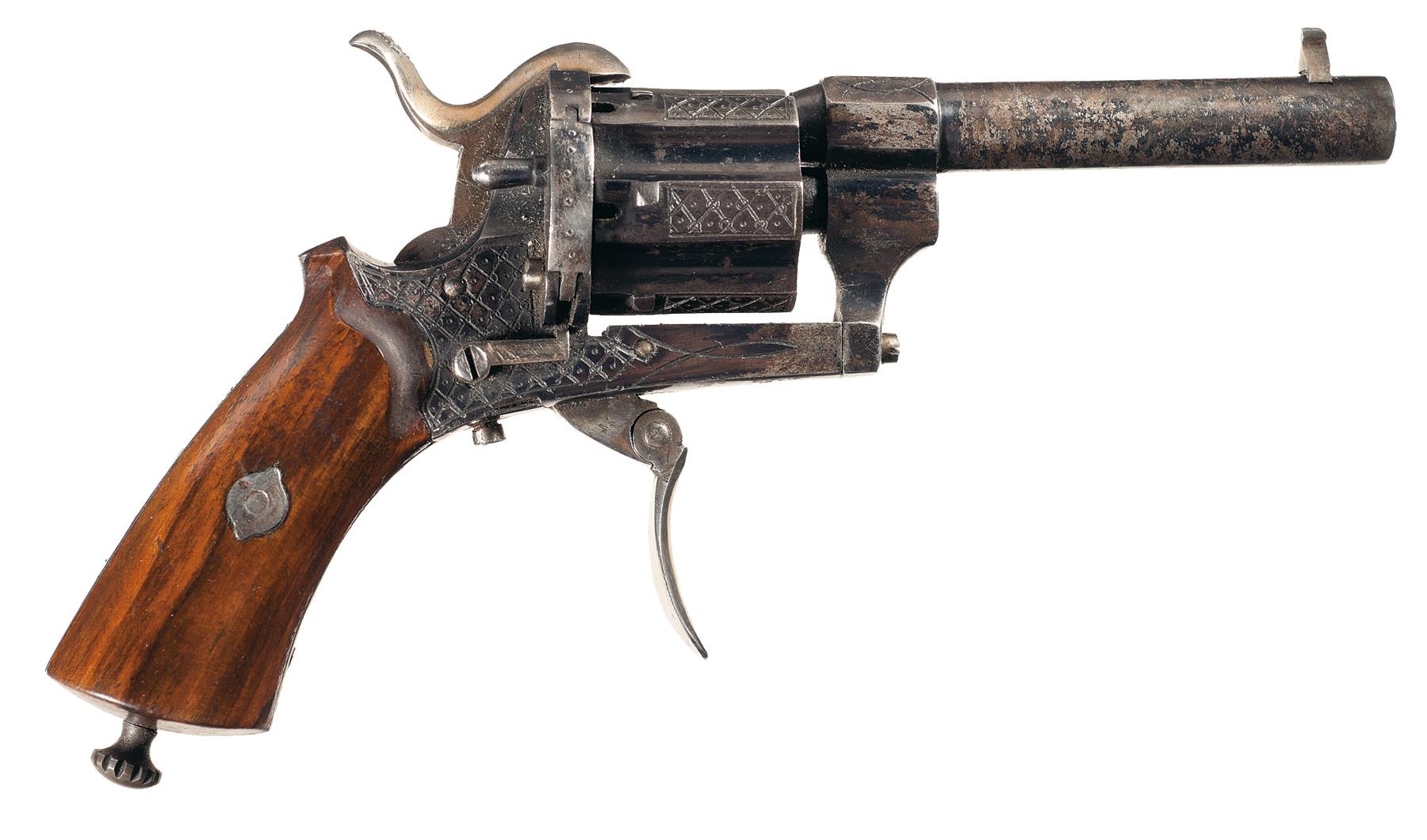 Engraved Belgian Pinfire Revolver | Rock Island Auction