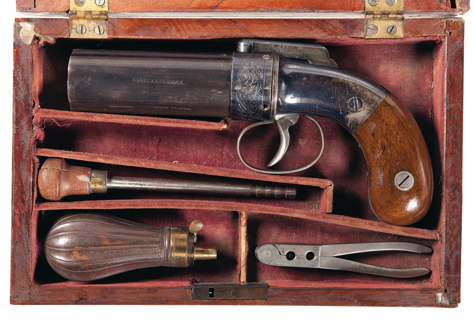 Allen & Wheelock Bar Hammer Pistol 31 percussion | Rock Island Auction