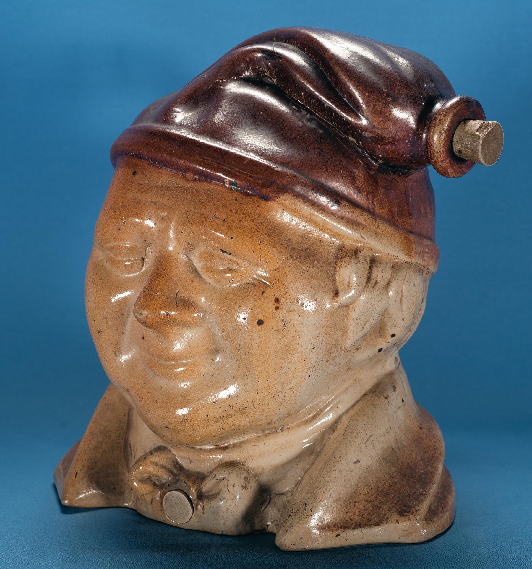 Unusual Large Stoneware Face Flask Possibly English Origin | Rock ...