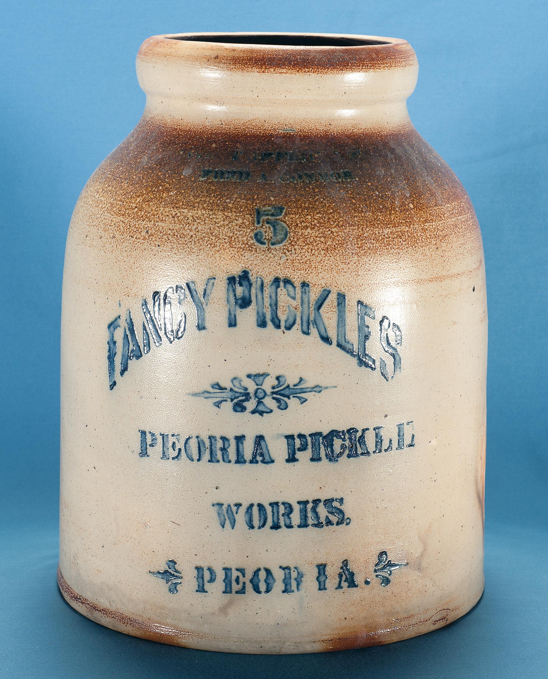 Extremely Rare Peoria Pickle Works Pickle Jar Attributed | Rock Island ...