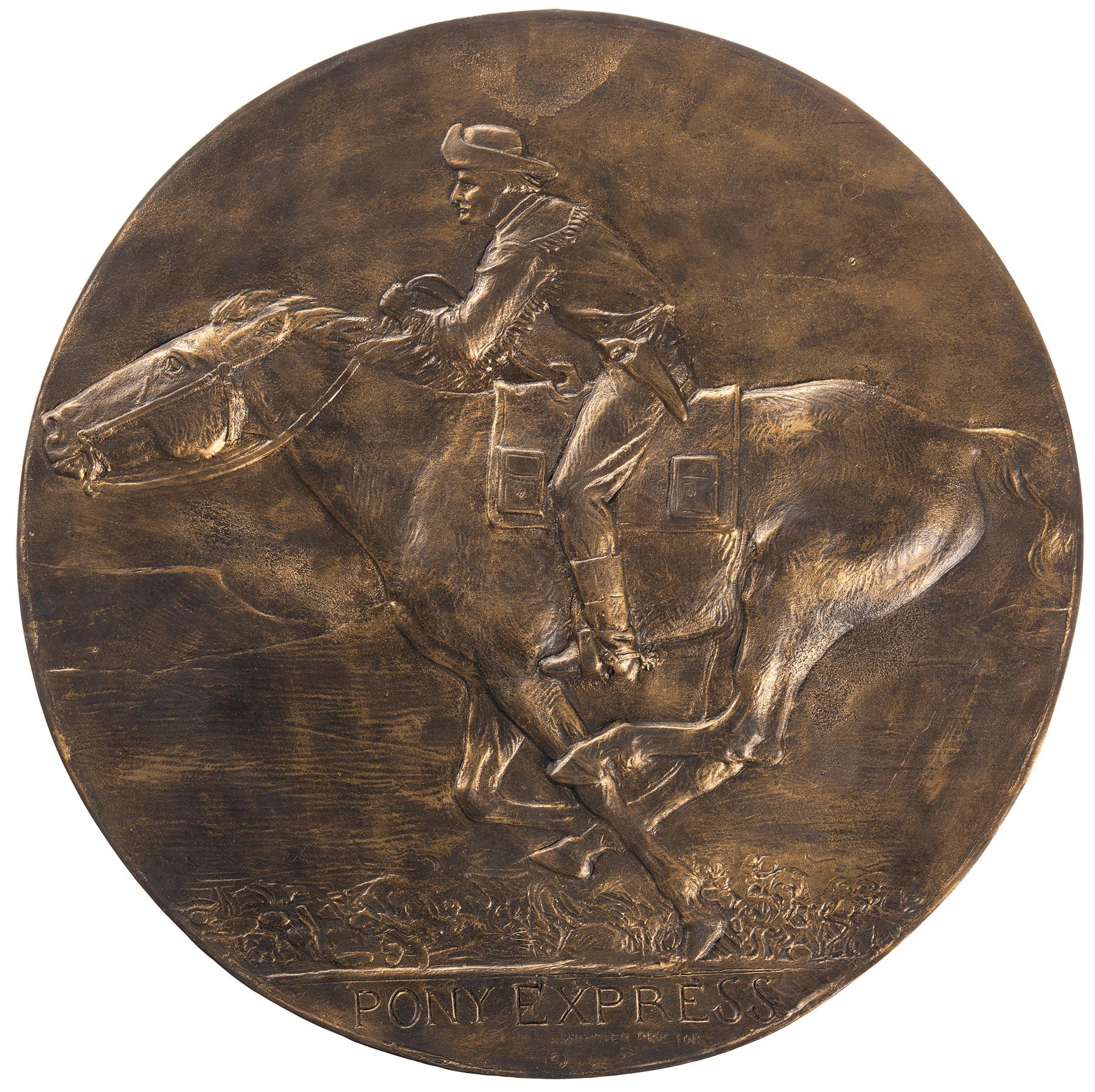 Alexander Proctor's Pony Express Rider Bronze Plaque | Rock Island Auction