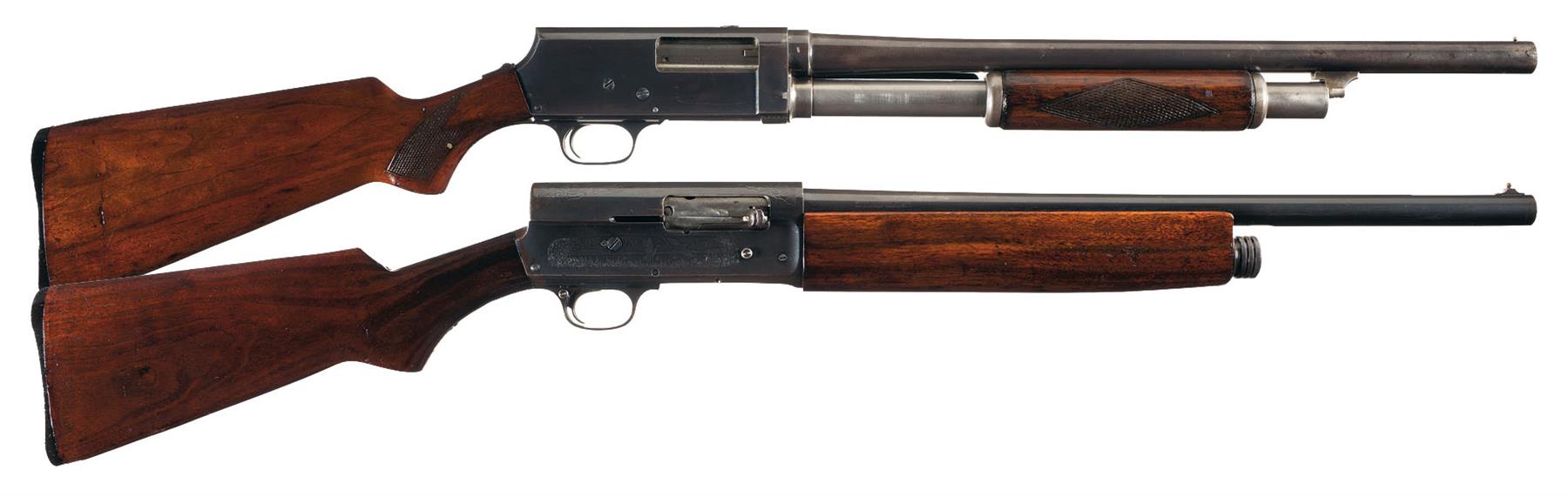 Two U.S. Shotguns -A) Stevens Model 30 Slide Action Riot Shotgun | Rock ...