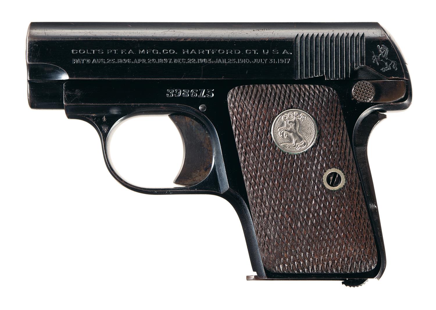 Colt Model 1908 Vest Pocket Hammerless Semi-Automatic Pistol | Rock ...