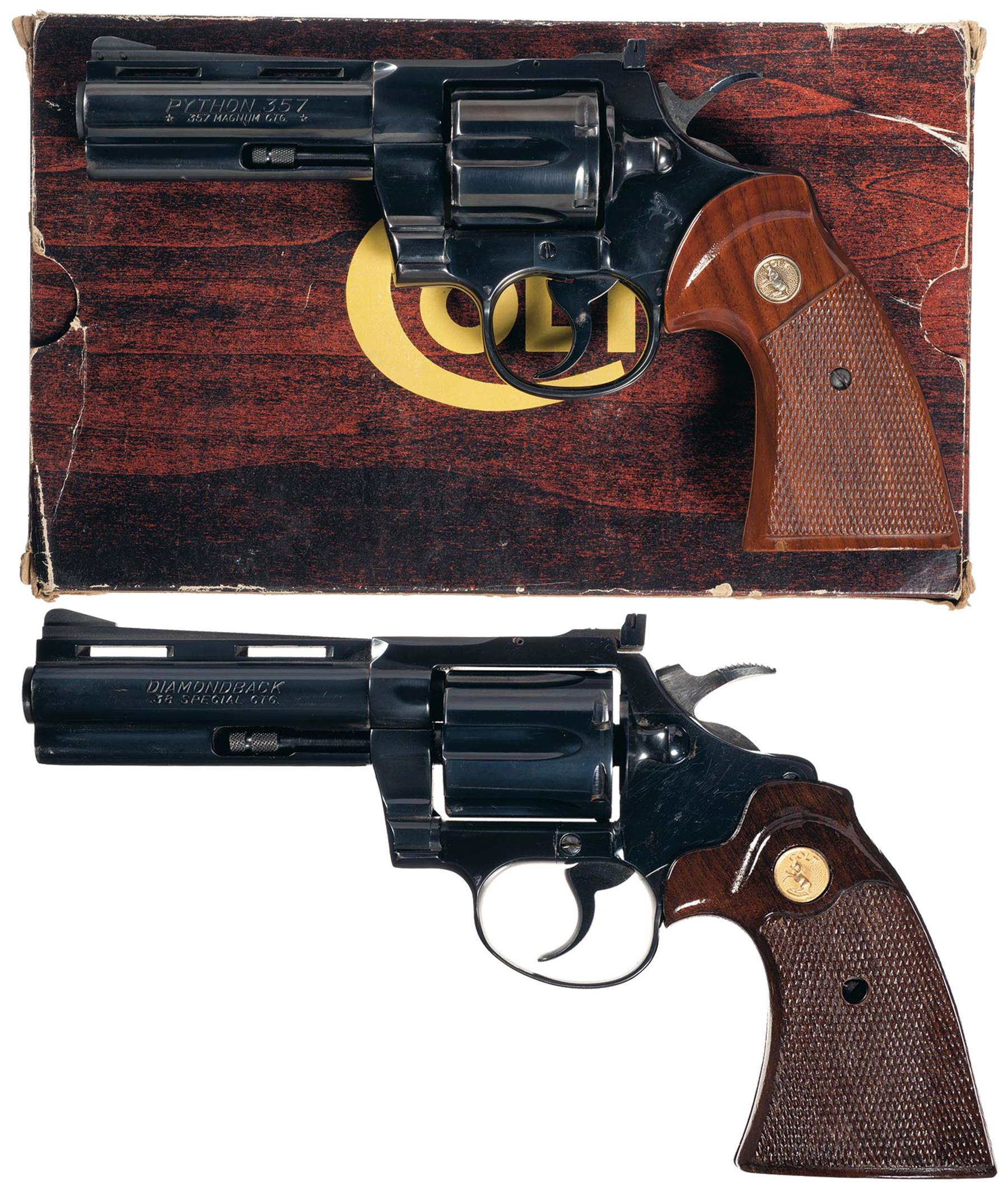 Two Colt 'Snake' DA Revolvers | Rock Island Auction