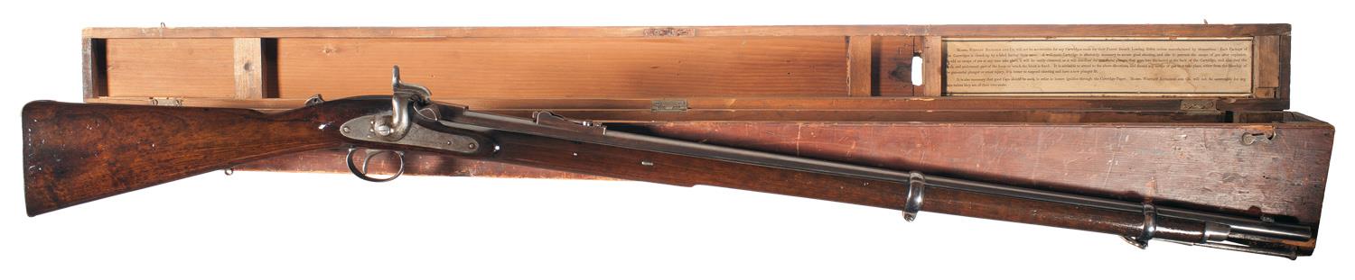 Westley Richards Monkey Tail Rifle 45 percussion | Rock Island Auction