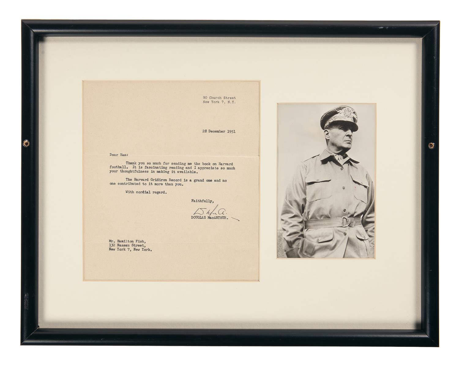 Framed General Douglas MacArthur Signature and Photograph | Rock Island ...