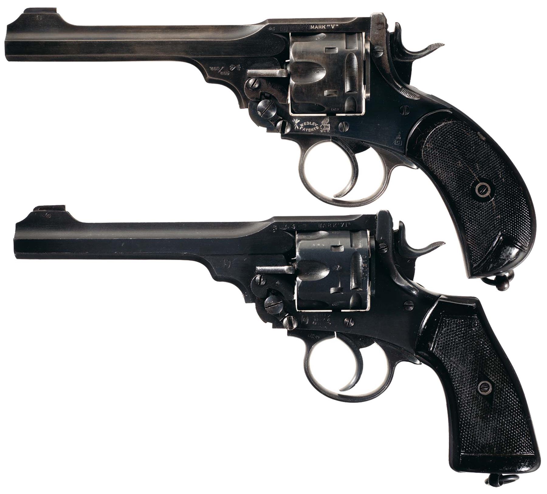 Two Webley DA Revolvers w/ Holsters | Rock Island Auction