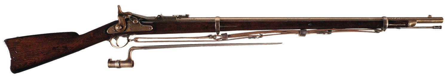 Fine U. S. Springfield Model 1868 Trapdoor Rifle with Bayonet | Rock ...