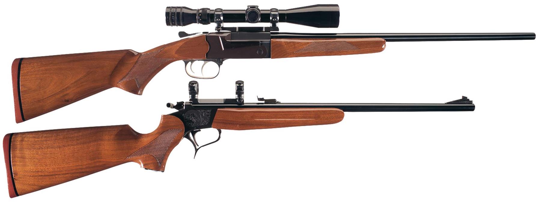Lot of Two Thompson Center Rifles w/ Extra Barrels | Rock Island Auction