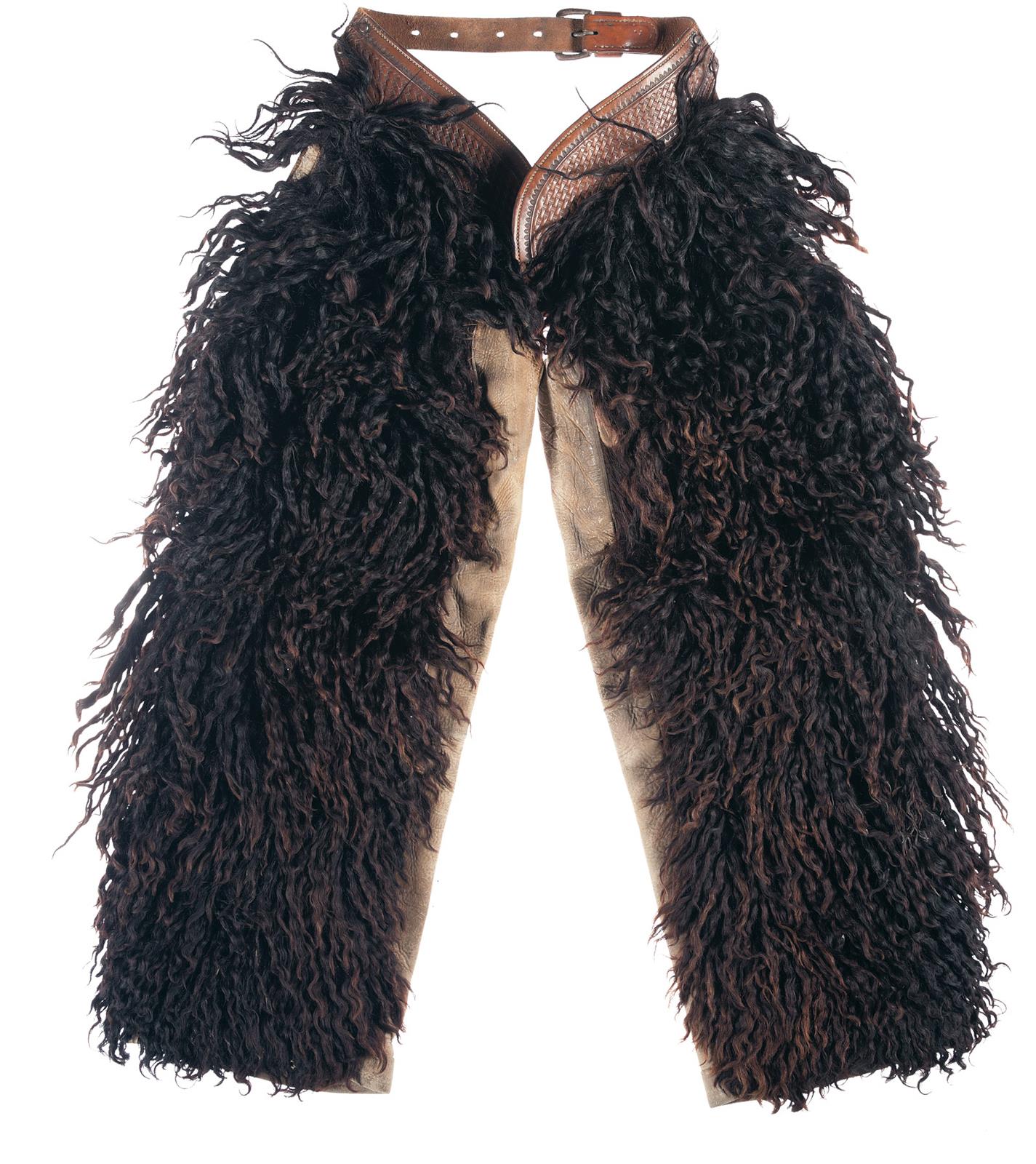 Pair of Black Angora Wooly Chaps Belonging to Artist Robert Auth | Rock ...