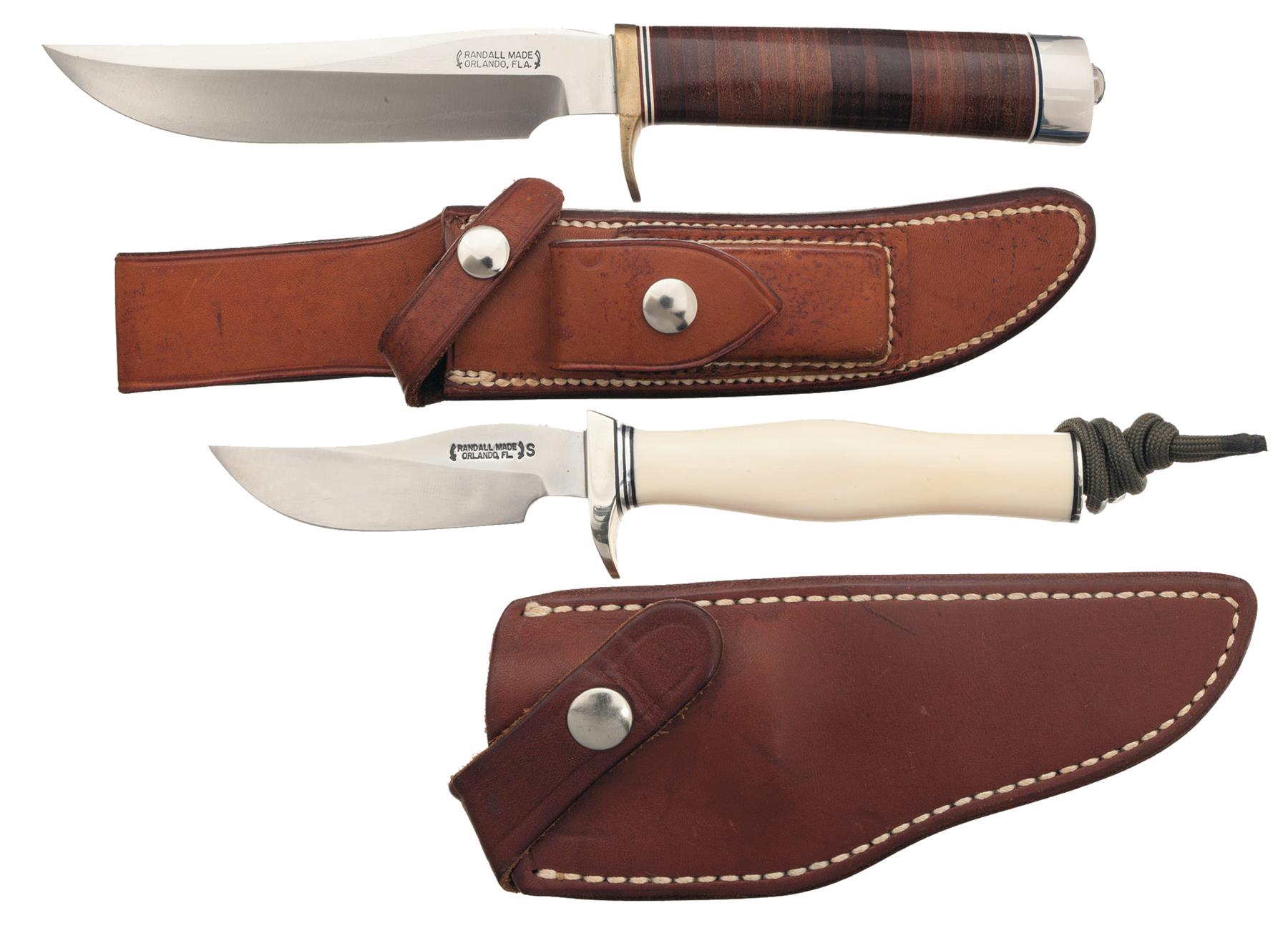Two Randall Knives With Sheaths Rock Island Auction