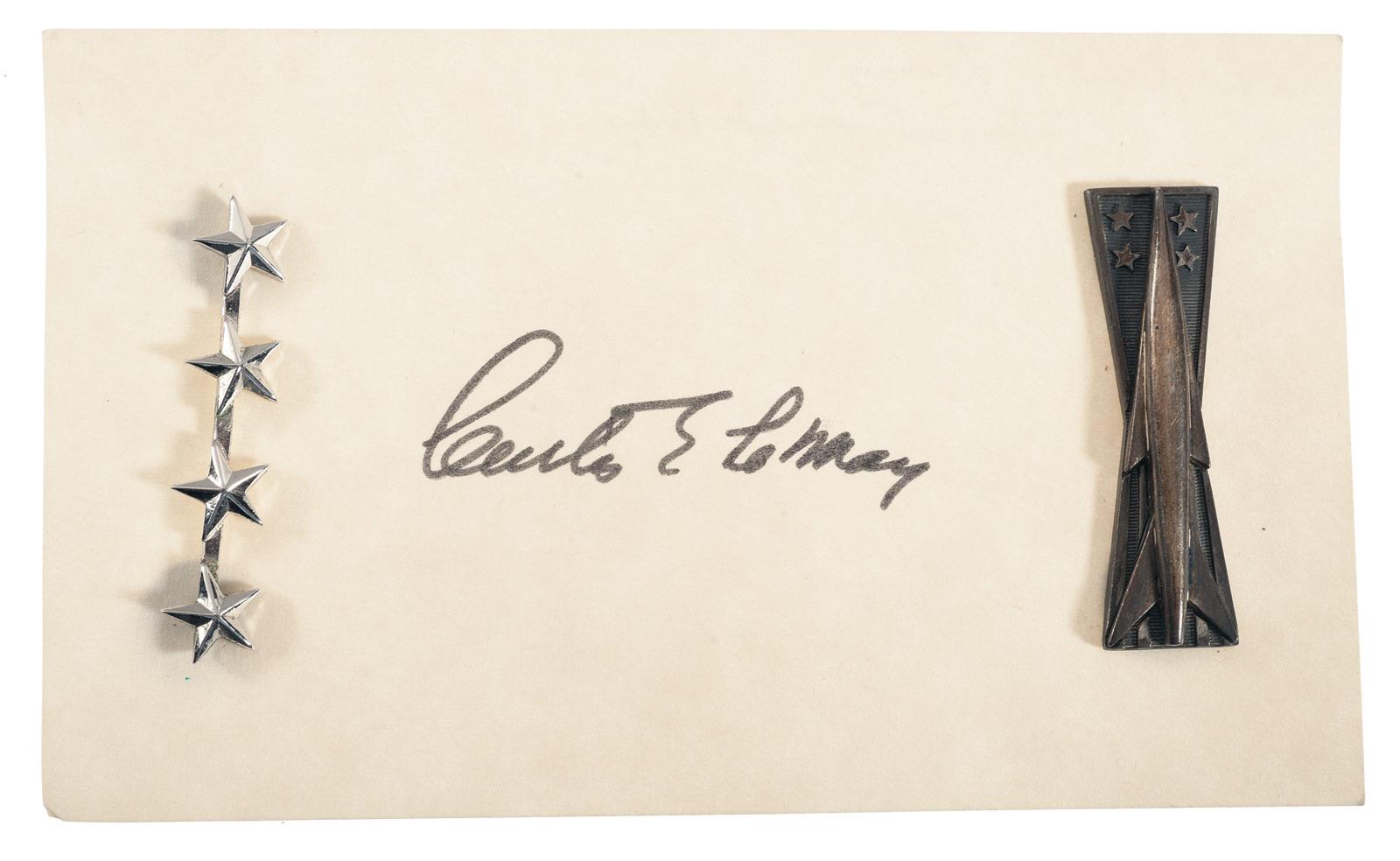 Historic Lot Including USAF General Curtis E. LeMay Autograph, F | Rock ...