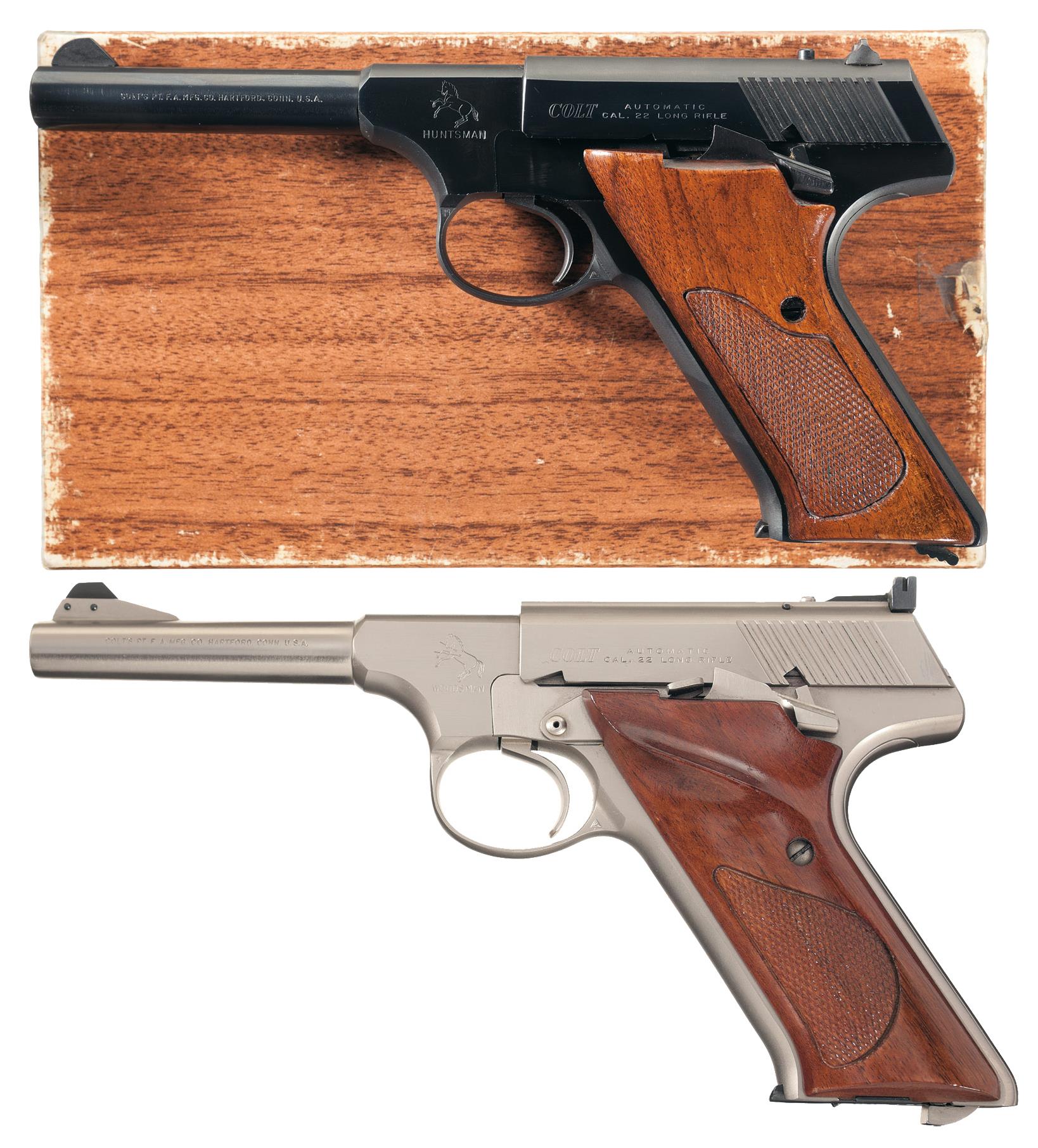 Two Colt Woodsman Series Semi-Automatic Pistols