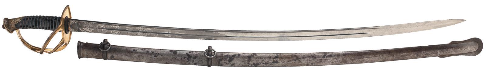 Non-Regulation Civil War Tiffany Cavalry Officers Saber with Sca | Rock ...