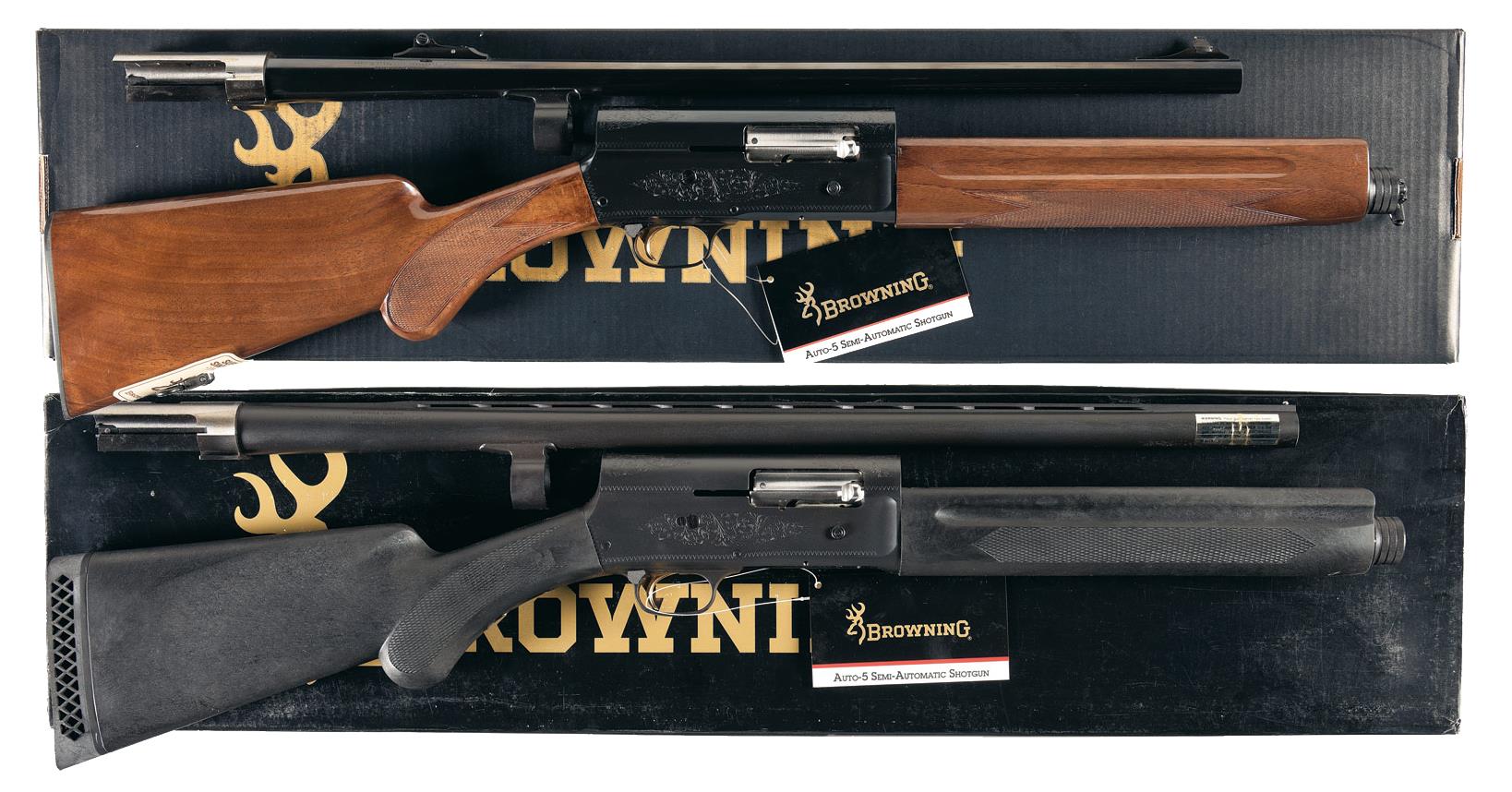Two Boxed Browning Auto 5 Semi-Automatic Shotguns | Rock Island Auction
