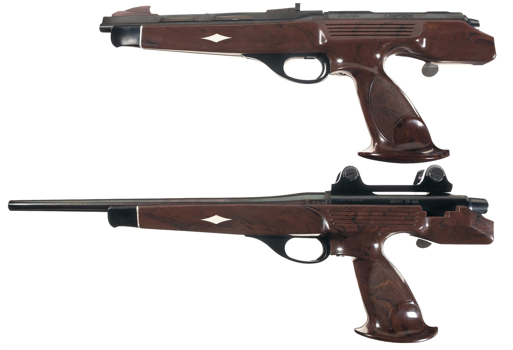 Two Remington XP-100 Single Shot Bolt Action Pistols | Rock Island Auction
