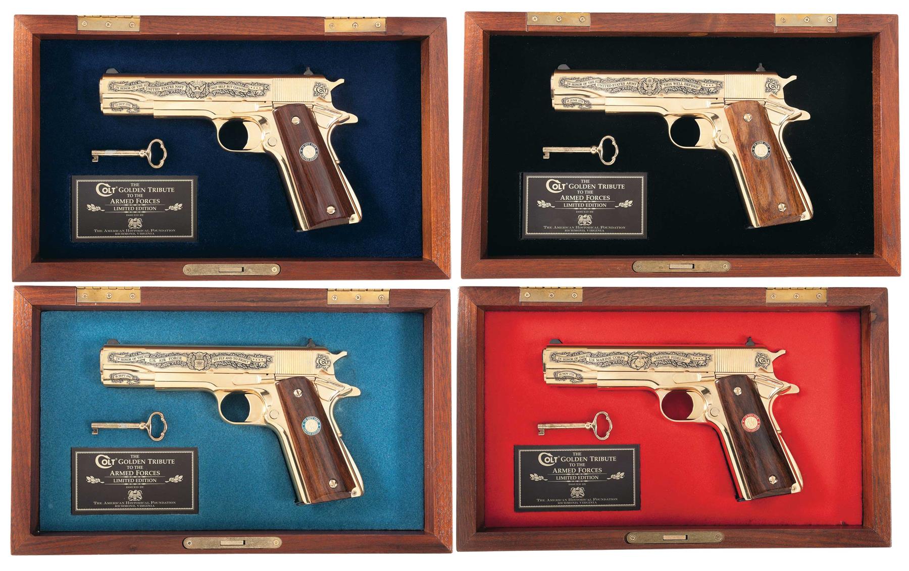 Magnificent Collector's Matched Set of Four Cased American Histo | Rock ...