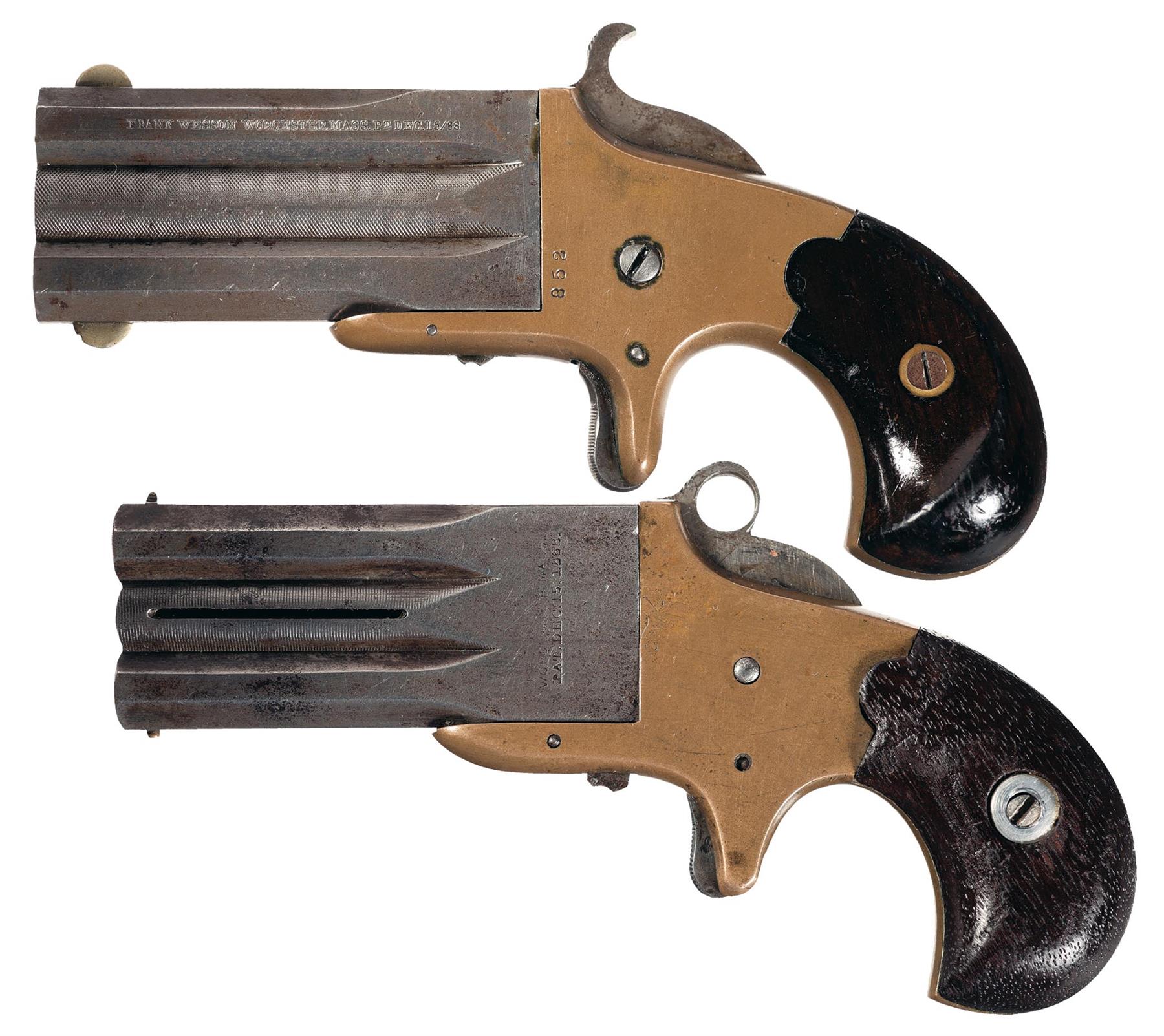Two Frank Wesson Superposed Pistols | Rock Island Auction